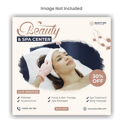 미용 및 스파 소셜 미디어 또는 인스타그램 포스트 템플릿 디자인 프리미엄 Psd 파일