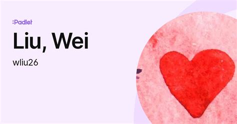 Liu Wei Wliu26 Profile Padlet