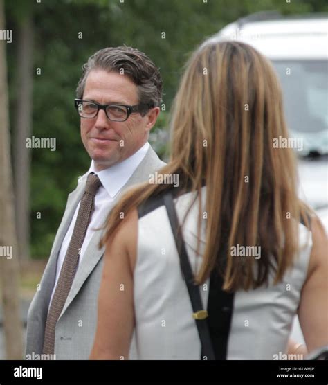 London Uk 12th July 2015 Hugh Grant And Anna Eberstein Seen At
