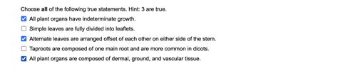 Solved Choose All Of The Following True Statements Hint 3
