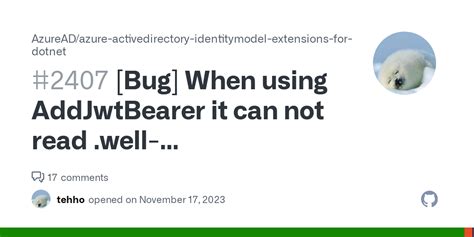 Bug When Using Addjwtbearer It Can Not Read Well Knownopenid