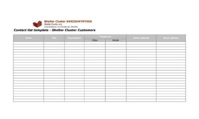 Free Customer List Templates Excel Word Templatelab