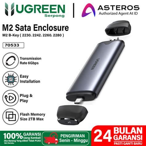 Jual Ugreen Ssd Enclosure M Sata Ngff Usb C High Speed Up To Gbps M Sata Usb A Kab