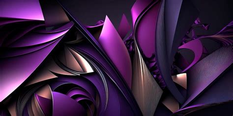 Premium Photo Abstract Art With Overlapping Shapes And Patterns In Shades Of Purple Generative Ai