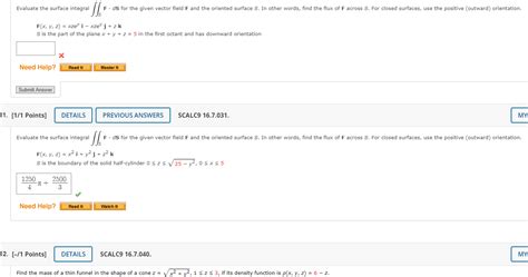 Solved Fxyzxzeyi−xzeyjzk S Is The Part Of The Plane