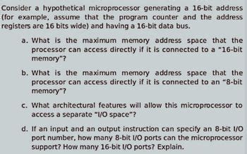 Answered Consider A Hypothetical Microprocessor Generating A Bit Address For Example