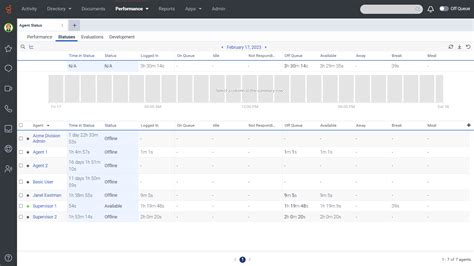 locate the agent status view genesys training