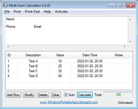 Multi Sum Calculator Calculate The Sum Of Multiple Values — Windows