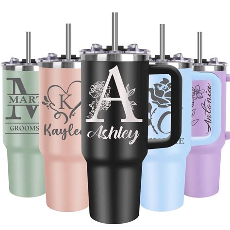 Personalized 40 Oz Tumbler With Handle And Straw Ts For Mom Dad