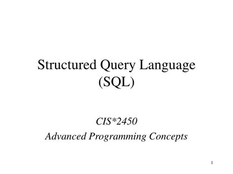 Ppt Structured Query Language Sql Powerpoint Presentation Free
