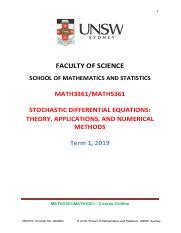 Course Outline Pdf Faculty Of Science School Of Mathematics And