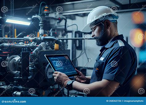 Robotic Process Automation Engineer Using Laptop For Smart Factory