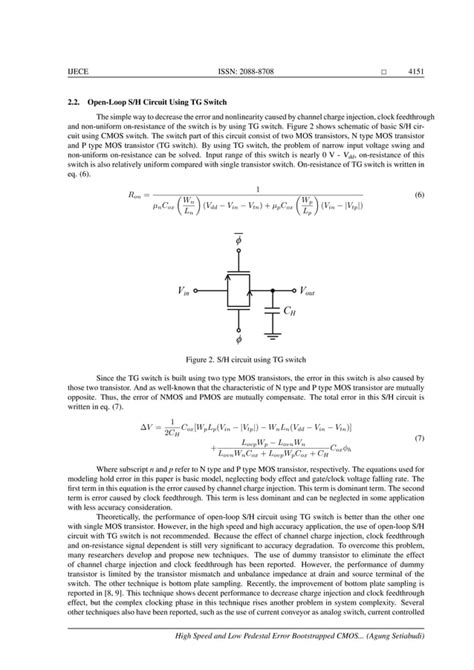 High Speed And Low Pedestal Error Bootstrapped Cmos Sample And Hold Circuit Pdf Consumer