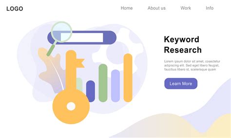 Flat Vector Illustration Of Keyword Research Keyword Ranking