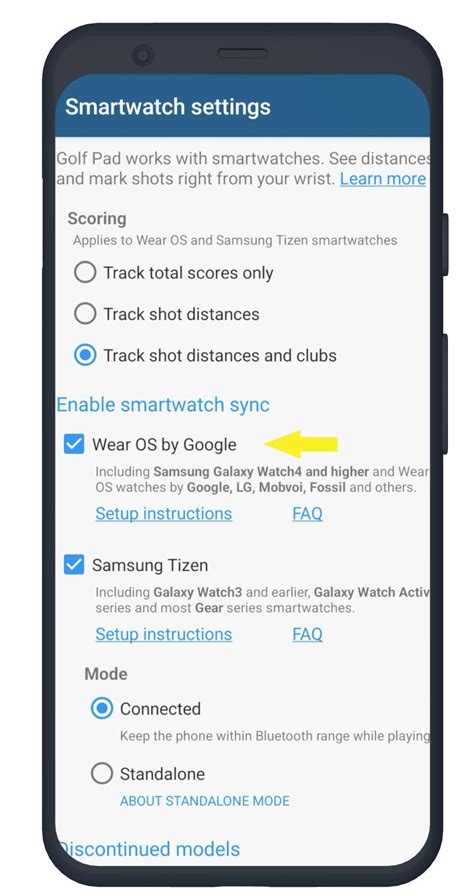 Smartwatch Sync On Android Wear Os Golf Pad Support