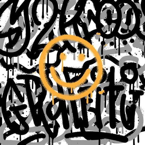 Premium Vector Urban Sprayed Graffiti Background Print With Ink