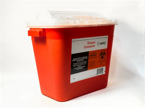 Buy Mmc Disposable Red Sharp Container 10l Wall Mounted In Uae
