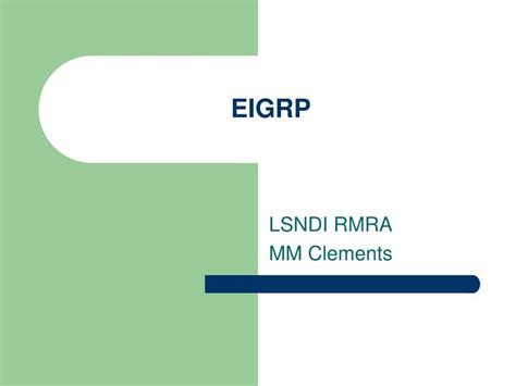 Ppt Eigrp Powerpoint Presentation Free Download Id457489