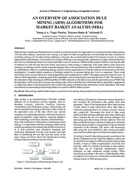 pdf an overview of association rule mining arm algorithms for
