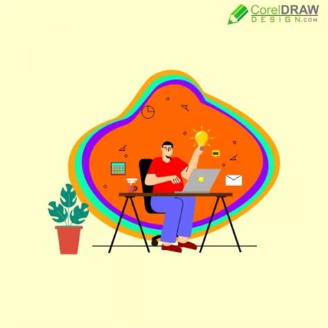 Download Graphic Designer Character Coreldraw Design Download Free Cdr Vector Stock Images
