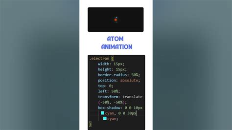 Atom Animation Html Css Javascript Coding Programming Animation