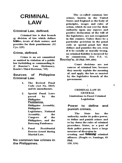 Revised Penal Code Book 1 By Reyes Pdf Crimes Crime And Violence