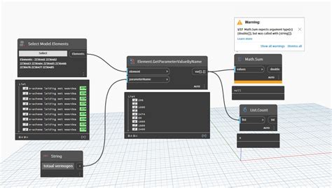 how to get string to double math sum all numbers revit dynamo