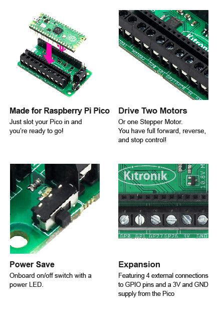 Kitronik Motor Driver Board For Raspberry Pi Pico Smalldevices