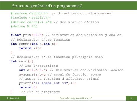 Cours De Programmation En C
