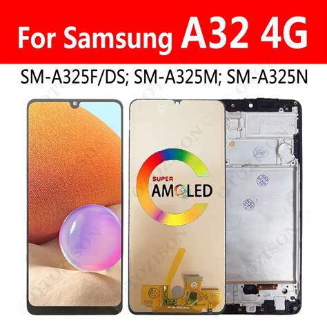 Amoled A325 Display For Samsung Galaxy A32 4g Lcd With Frame Sm-a325f ...