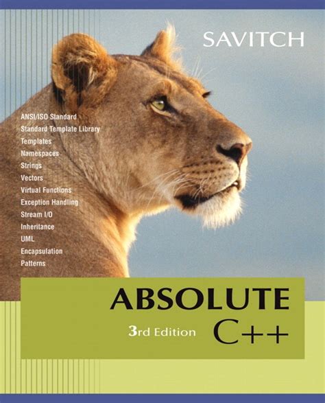 savitch absolute c 3rd edition pearson
