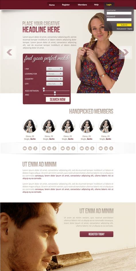 9 Latest Dating Landing Page Templates