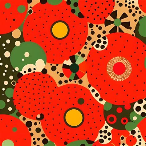 Premium AI Image Red Circles Pattern