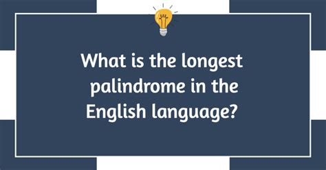 What Is The Longest Palindrome Language Puzzle