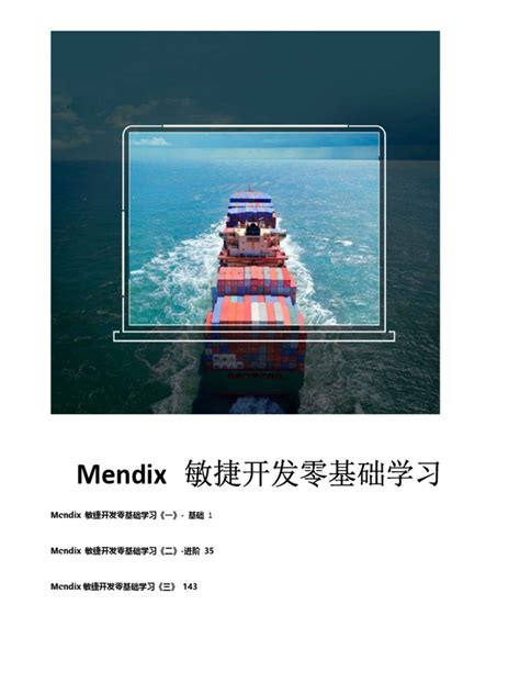 mendix 敏捷开发零基础学习 v9 0 5 v2 pdf