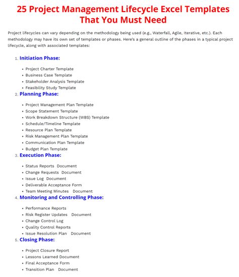 25 Project Management Lifecycle Excel Templates That You Must Need
