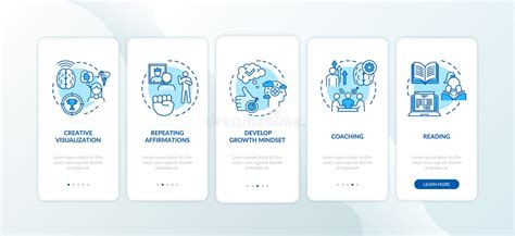 Lifestyle Coaching Onboarding Mobile App Page Screen With Concepts