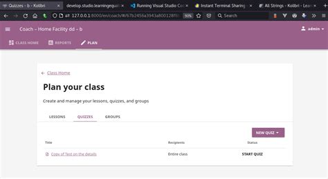 Copying Quizzes And Lessons On Devices With Multiple Facilities