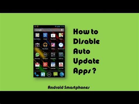 How To Disable Auto Update Apps On Android YouTube