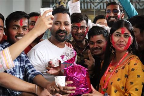 sujay trivedi on linkedin enjoying event holi celebration
