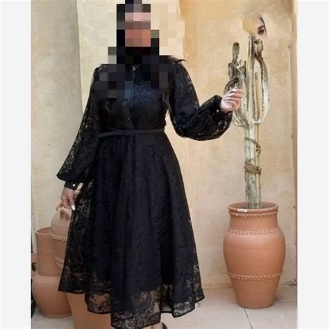 خرید و قیمت پیراهن مجلسی زنانه مشکی جنس گیپور با کیفیت آستردار فری 38تا