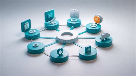 Modern 3d Concept Map Illustrating The Software Development Lifecycle Stock Illustration