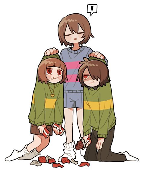 Frisk Chara And Kris Undertale And 1 More Drawn By Tadeno Danbooru