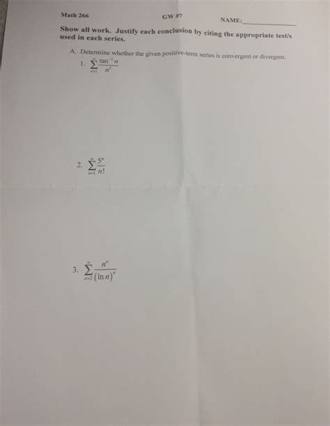 solved determine whether the given positive term series is