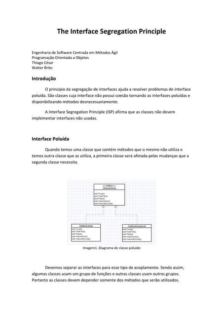 Solid Principles Interface Segregation Principle Pptx Computing