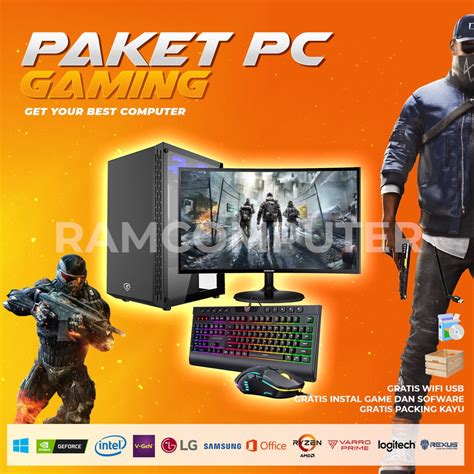Jual PC GAMING FULLSET INTEL CORE I RAM GB HDD TB LED INC VGA DDR Shopee Indonesia