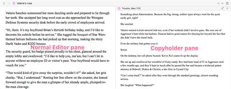 Navigate Menu Scrivener Classes