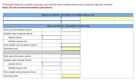 Solved Problem 21 1a Algo Measuring Costs Using High Low