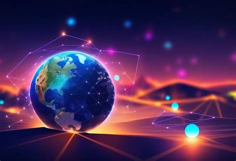 Premium Photo Panoramic Abstract Dot And Triangle Connection Background