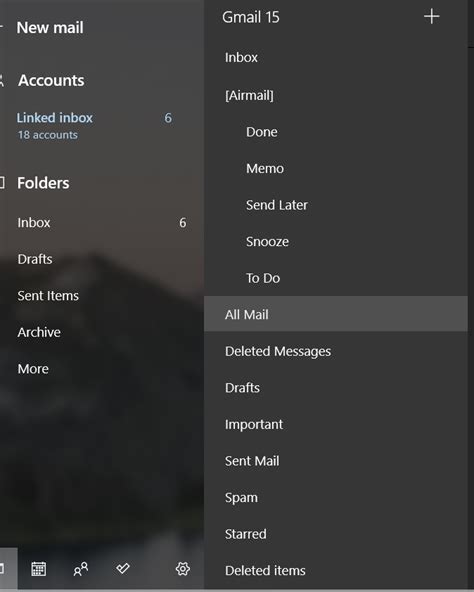 how to better organise windows inbuilt mail app folders microsoft